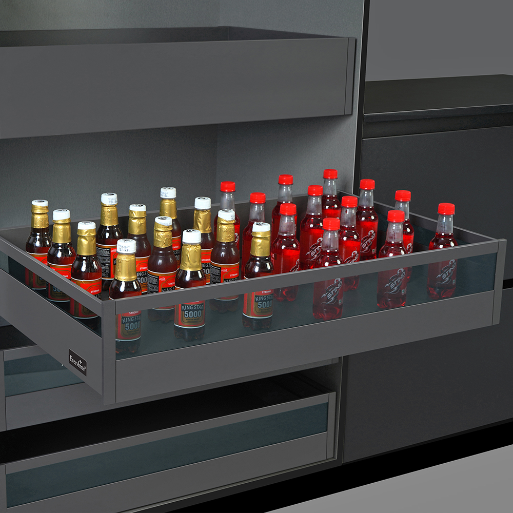 Slender Front Panel IN 3G - 152mm - 3 Side Glass Inner Drawer